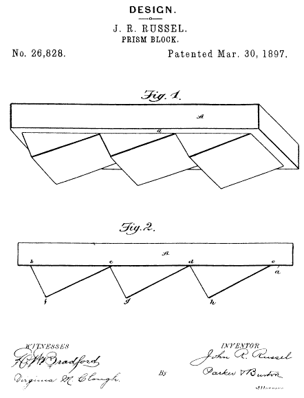 D26,828 · Russel · "Design for a Prism-Block" · Drawing | glassian